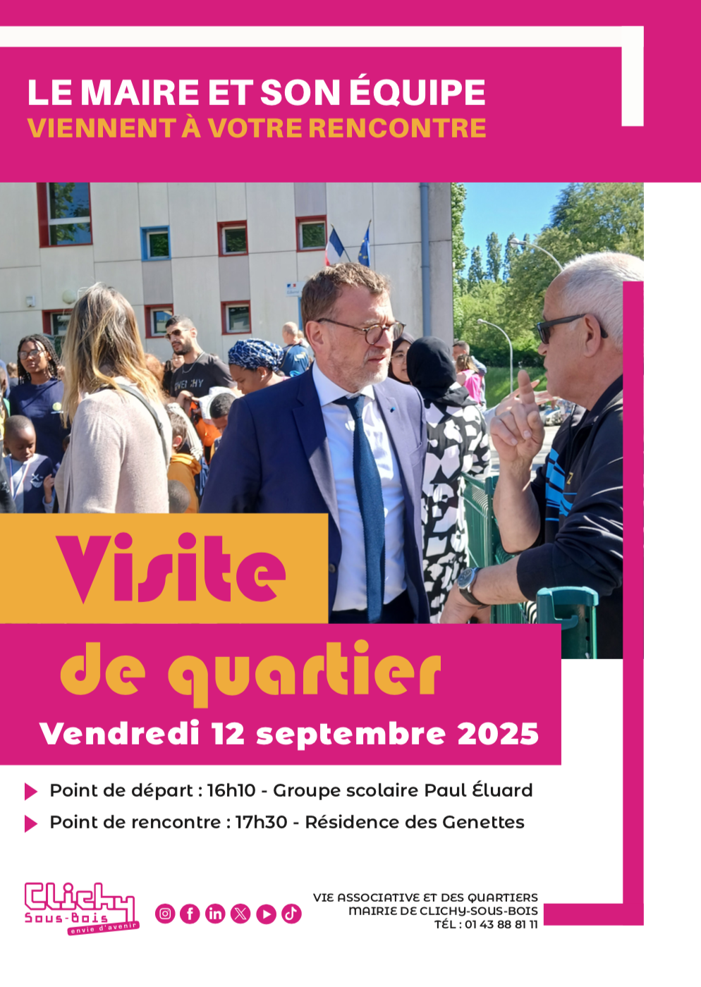Votre maire en visite le 12 septembre - Clichy-sous-Bois